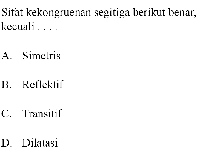 Kumpulan Contoh Soal KESEBANGUNAN DAN KONGRUENSI - Matematika Kelas 7 ...