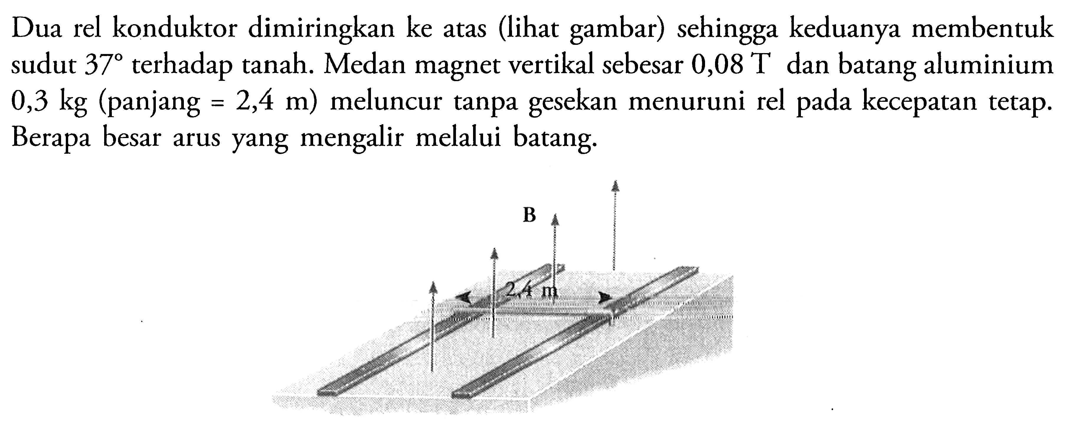 Partikel dengan muatan 2 kali muatan elektron bergerak da...