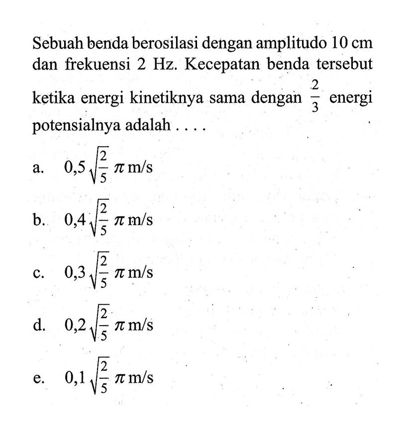 Kumpulan Contoh Soal Persamaan Simpangan, Kecepatan, dan Percepatan ...