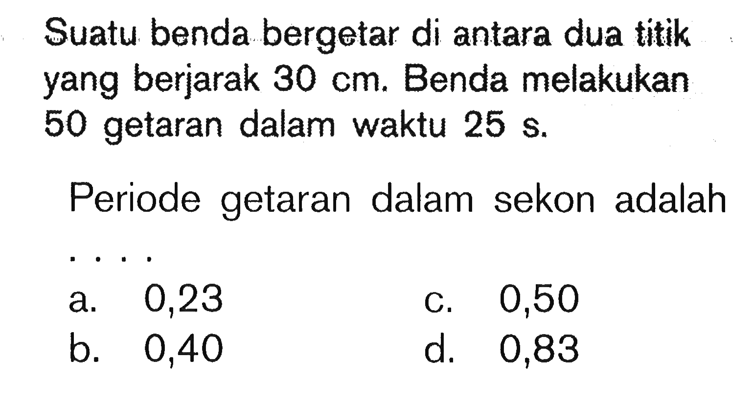 Kumpulan Contoh Soal Getaran (Amplitudo, Frekuensi, Periode) - Fisika ...