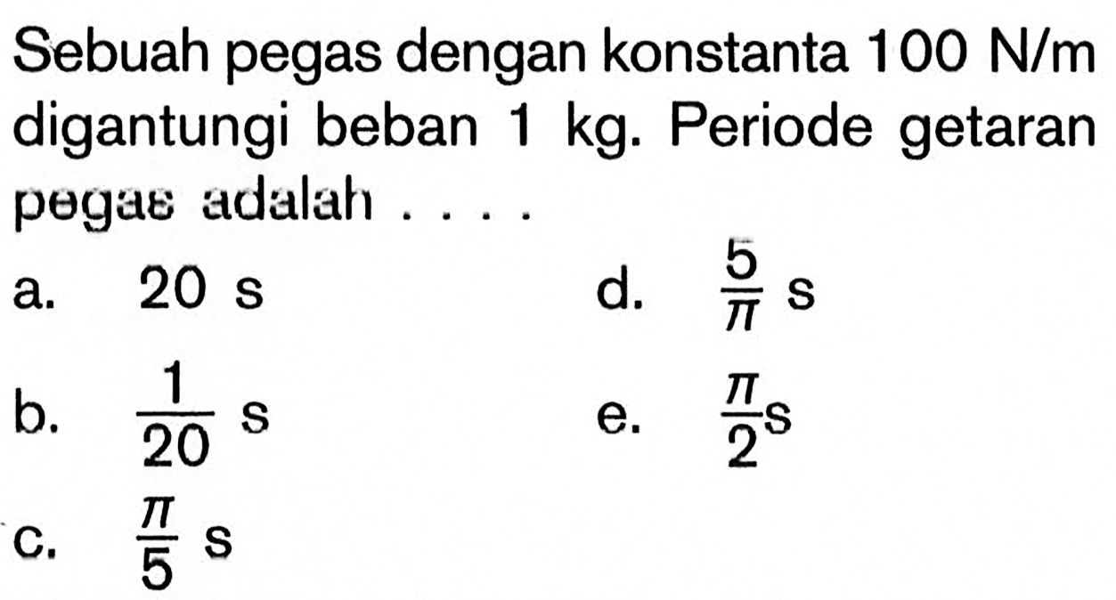 Kumpulan Contoh Soal Karakteristik Getaran Harmonis (Simpangan ...
