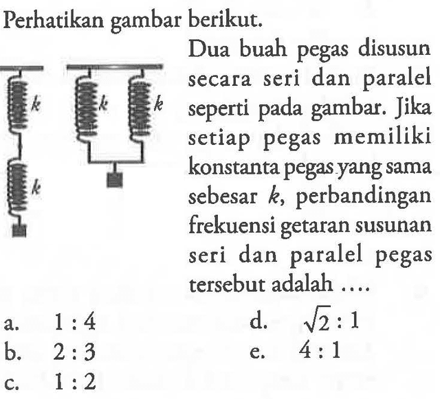 Grafik di bawah ini menyatakan hubungan T^2 terhadap m da...