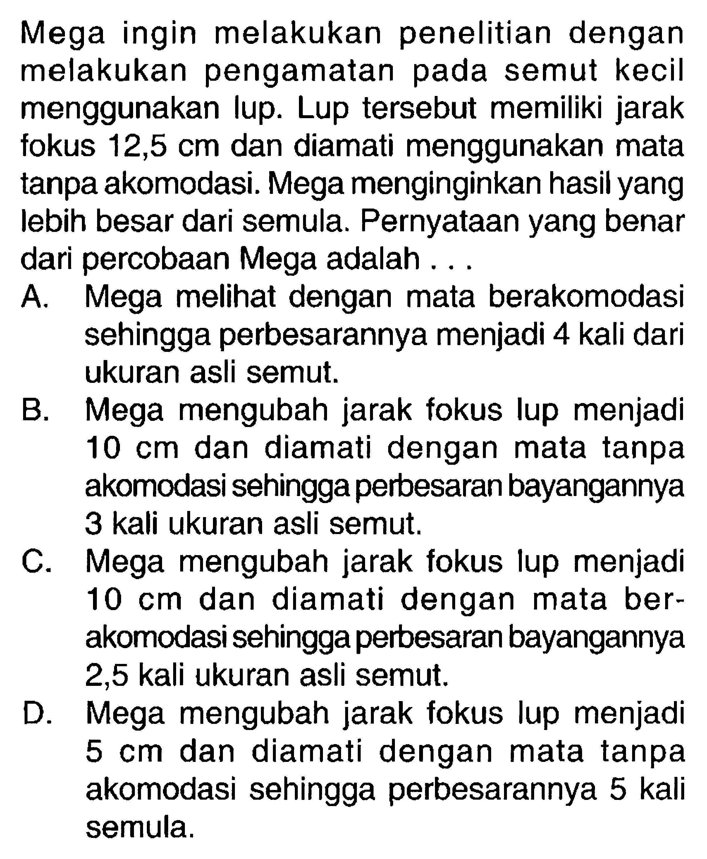 Kumpulan Contoh Soal Kaca Pembesar (Lup) - Fisika Kelas 8 | CoLearn