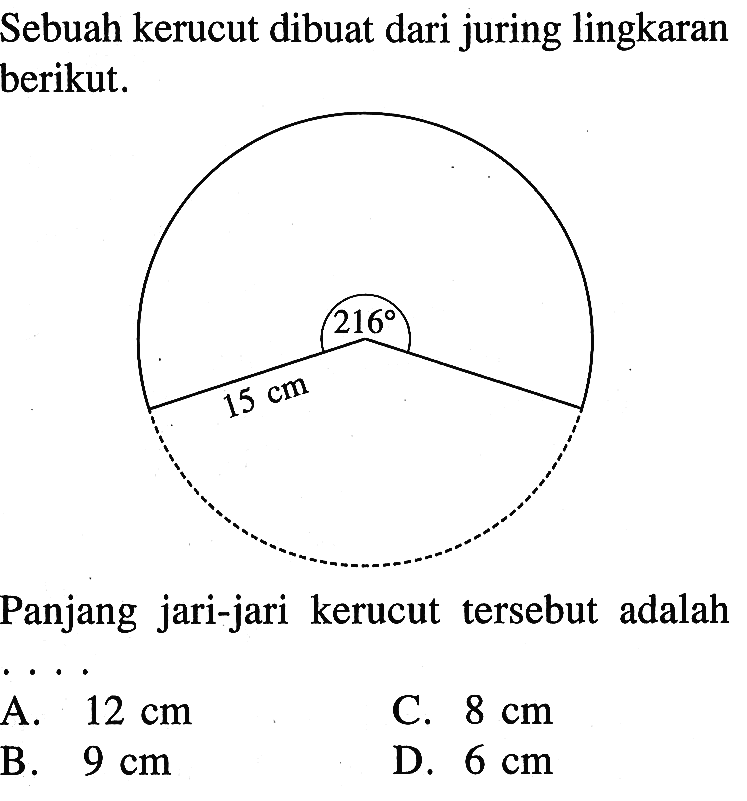 Kumpulan Contoh Soal Hubungan Sudut Pusat, Panjang Busur, dan Luas ...