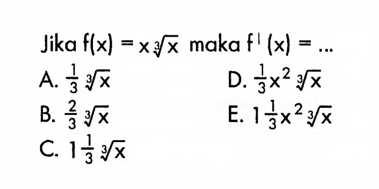 Turunan pertama dari y=akar(x^2+2x-1) adalah y'=
