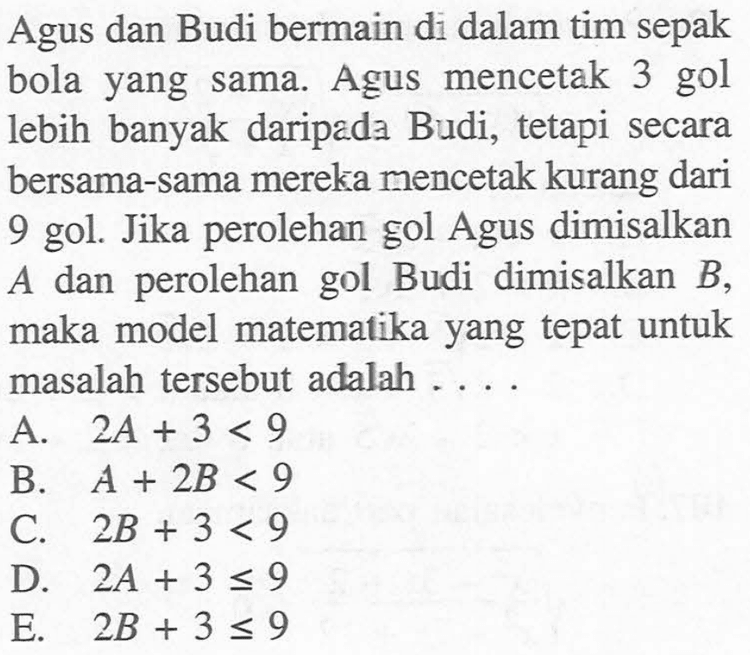 Kumpulan Contoh Soal Model Matematika dan Penerapan Pertidaksamaan pada ...