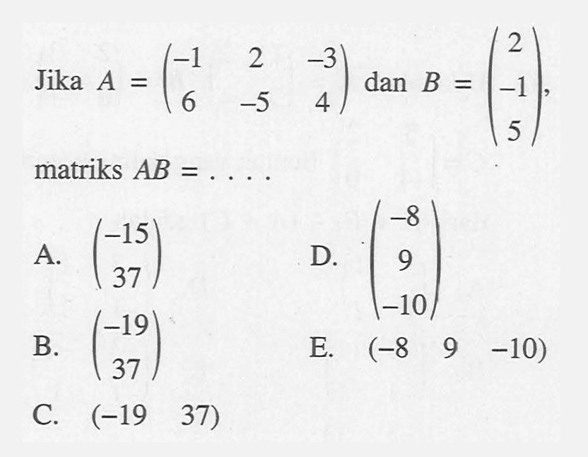 Diketahui persamaan matriks (a b 1 3)(2 1 4 -2)=(8 12 14 ...