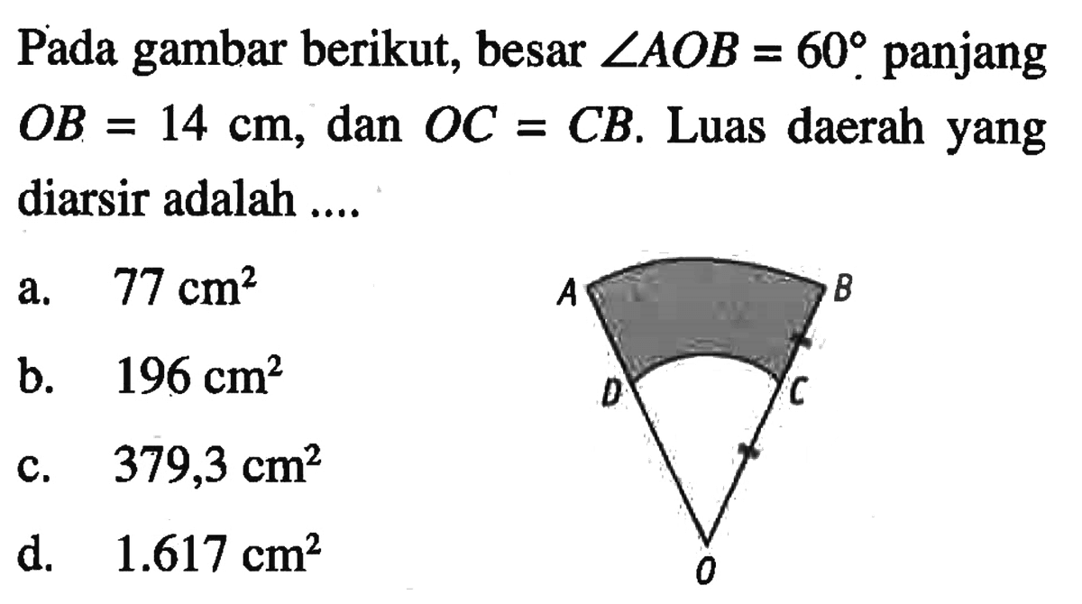 Kumpulan Contoh Soal Hubungan Sudut Pusat, Panjang Busur, dan Luas ...