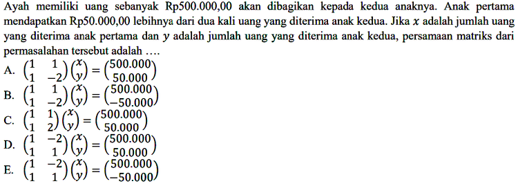 Kumpulan Contoh Soal Penyelesaian Persamaan Linear Dua atau Tiga ...
