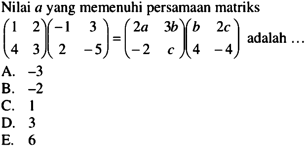 Kumpulan Contoh Soal Kesamaan Dua Matriks - Matematika Kelas 11 | CoLearn