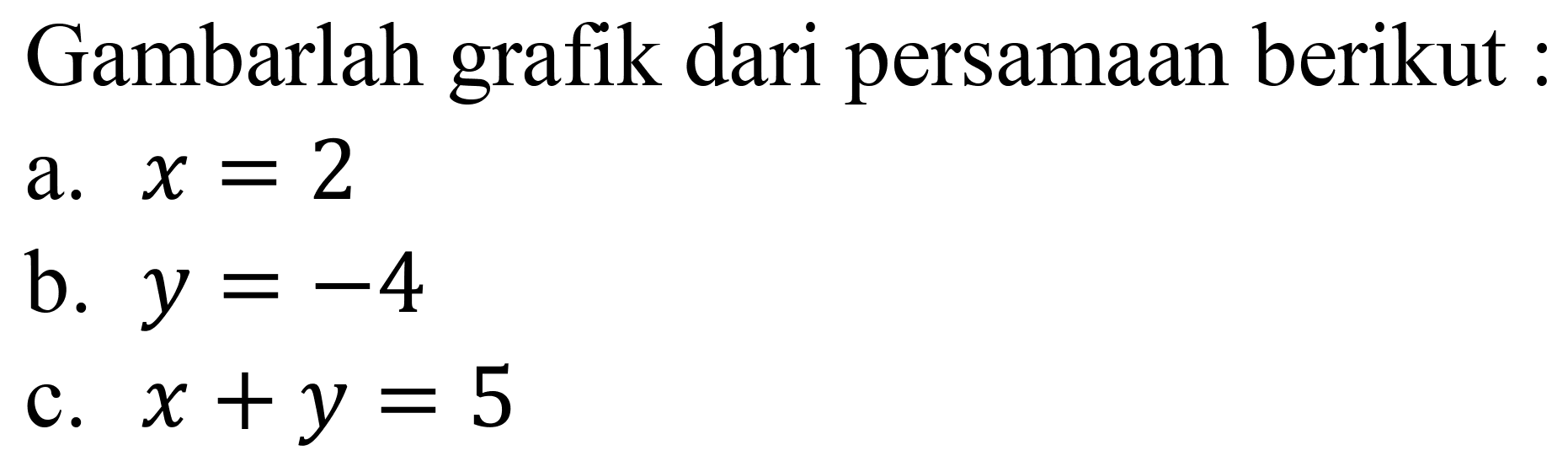 Kumpulan Contoh Soal Bentuk Persamaan Garis Lurus dan Grafiknya - Matematika Kelas 10 | CoLearn