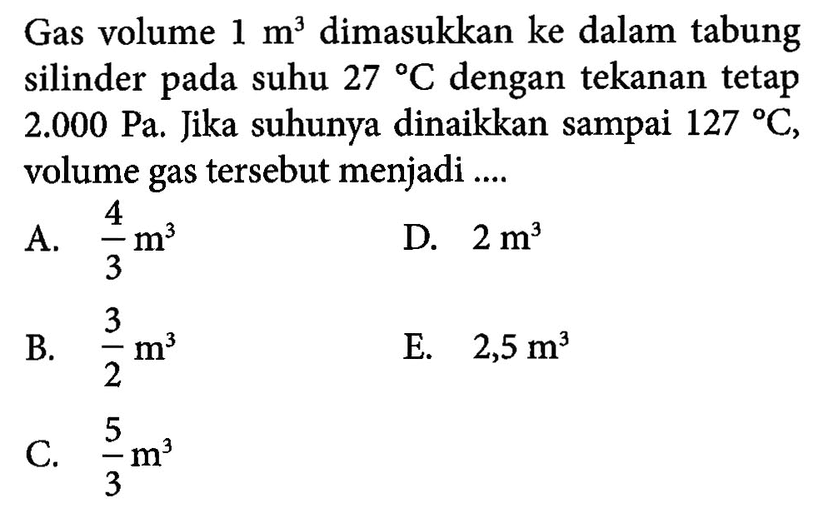 Kumpulan Contoh Soal Persamaan Keadaan Gas Ideal - Fisika Kelas 11 ...