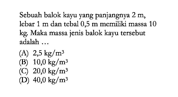 Kumpulan Contoh Soal Massa Jenis Fisika Kelas 7 Colearn