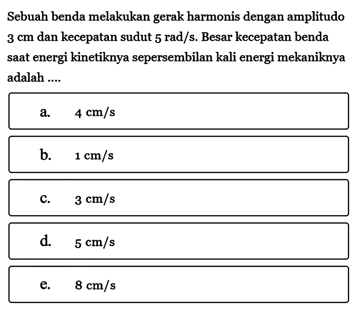 Kumpulan Contoh Soal Persamaan Simpangan, Kecepatan, dan Percepatan ...