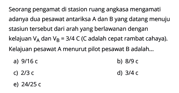 Kumpulan Contoh Soal Relativitas - Fisika Kelas 12 | CoLearn