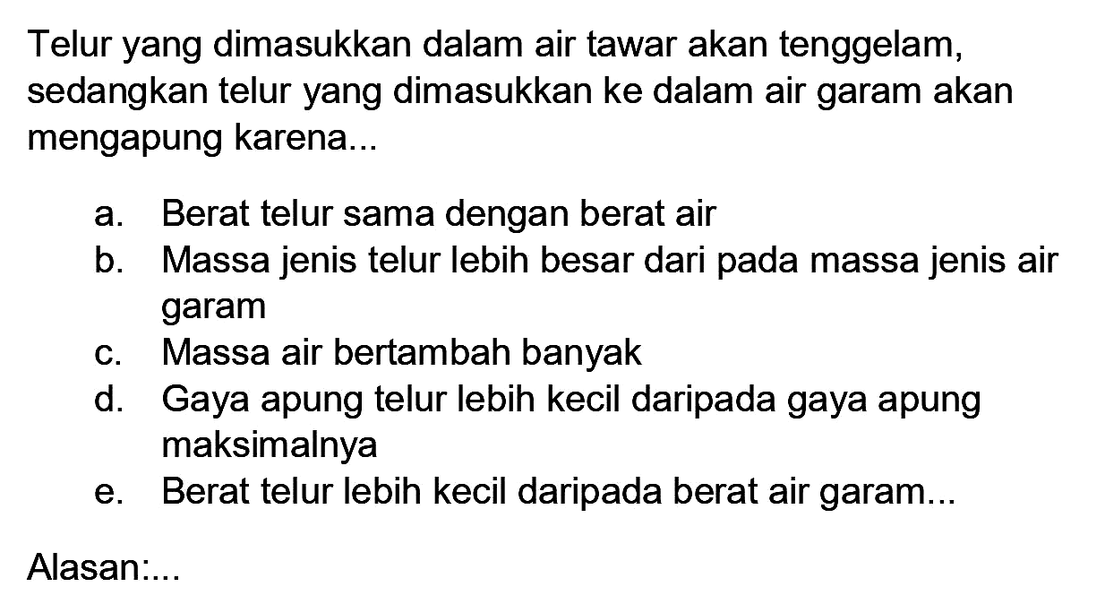 Kumpulan Contoh Soal Gaya Apung - Fisika Kelas 11 | CoLearn