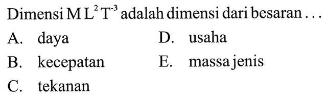 Kumpulan Contoh Soal Besaran, Satuan, dan Dimensi - Fisika Kelas 10 ...