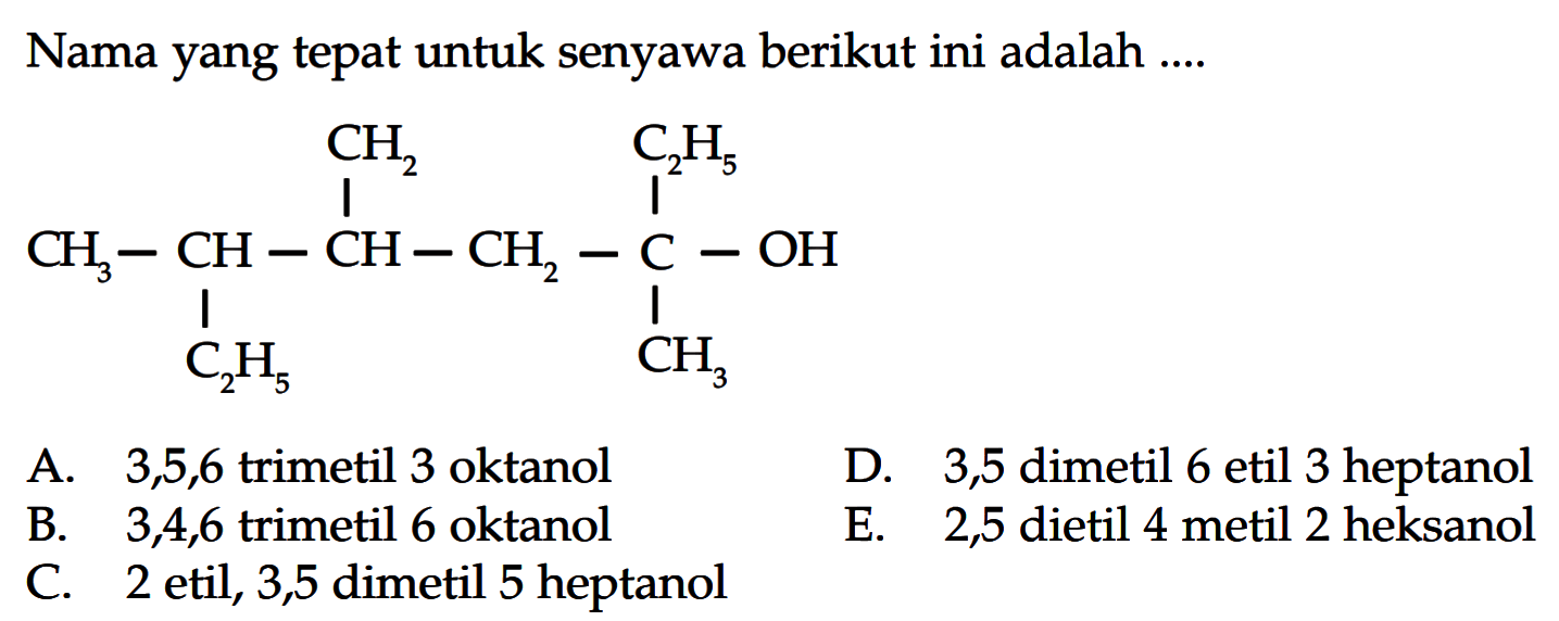 Kumpulan Contoh Soal Struktur, Tata Nama, Sifat, Isomer, Identifikasi ...