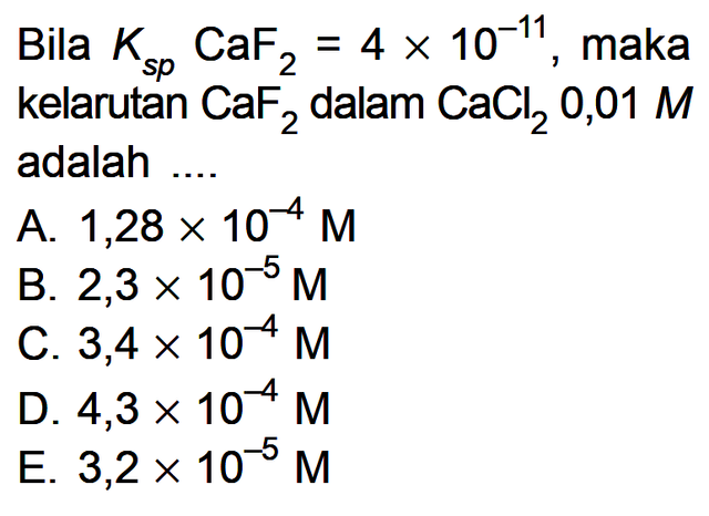Kumpulan Contoh Soal Kesetimbangan Larutan (Ksp) - Kimia Kelas 11 ...