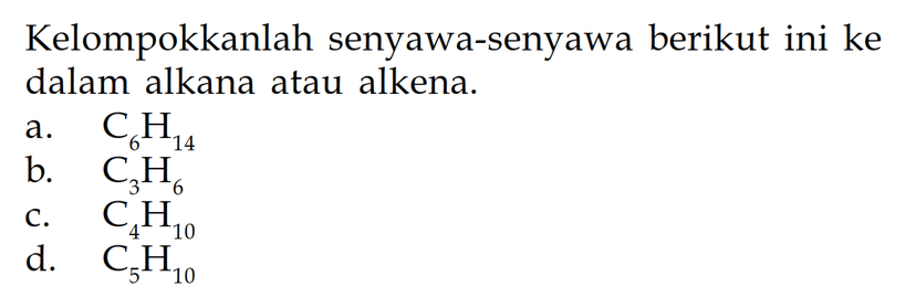 Kumpulan Contoh Soal Struktur dan Tata Nama Alkana, Alkena, dan Alkuna ...