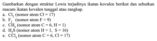 Kumpulan Contoh Soal Ikatan Ion dan Ikatan Kovalen - Kimia Kelas 10 ...