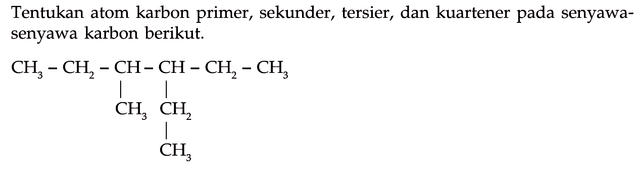 Kumpulan Contoh Soal Atom C Primer, Sekunder, Tersier, dan Kuarterner ...