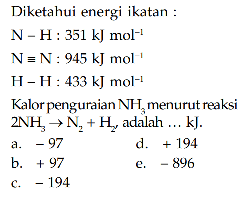 Kumpulan Contoh Soal Energi Ikatan Rata-Rata - Kimia Kelas 11 | CoLearn