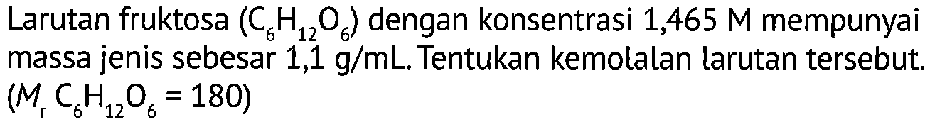 Kumpulan Contoh Soal Satuan Konsentrasi Larutan - Kimia Kelas 10 ...