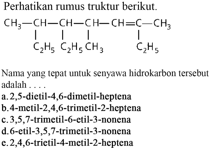 Kumpulan Contoh Soal Struktur dan Tata Nama Alkana, Alkena, dan Alkuna - Kimia Kelas 11 | CoLearn