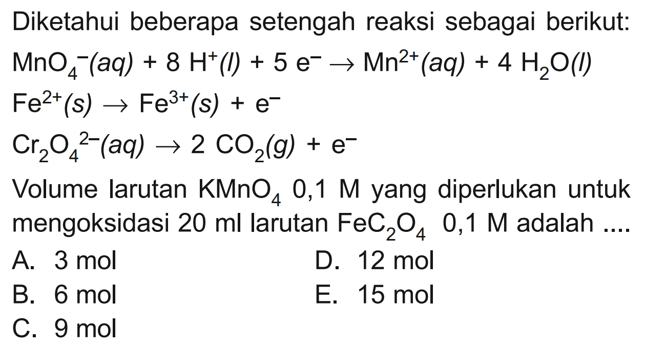Kumpulan Contoh Soal Penyetaraan Persamaan Reaksi Redoks - Kimia Kelas ...