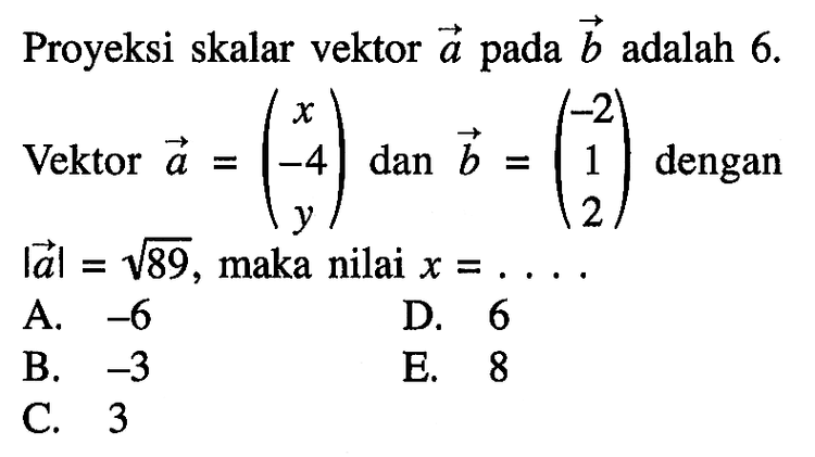 Kumpulan Contoh Soal Panjang Proyeksi Vektor - Matematika Kelas 10 ...