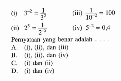 Kumpulan Contoh Soal Bilangan Berpangkat Pecahan, Negatif, dan Nol ...
