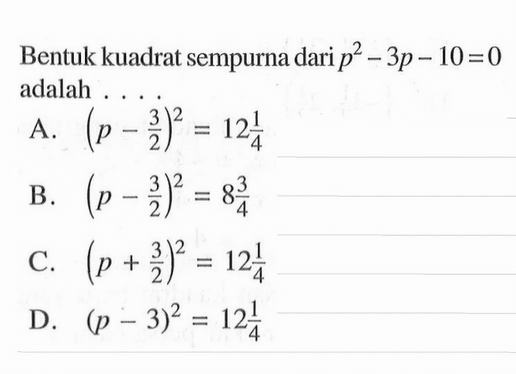 Kumpulan Contoh Soal Pemfaktoran Persamaan Kuadrat Matematika Kelas 9