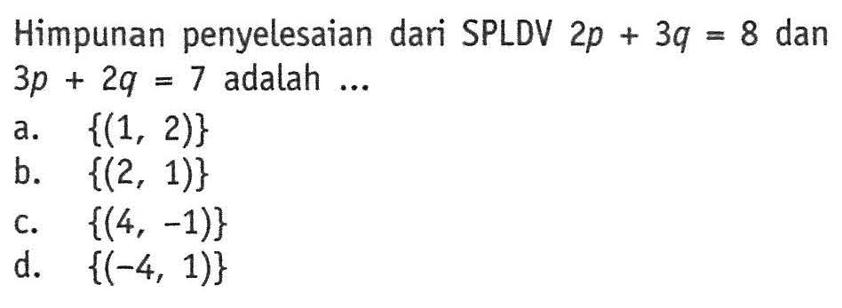 Kumpulan Contoh Soal SISTEM PERSAMAAN LINEAR DUA VARIABEL (SPLDV) - Matematika Kelas 8 | CoLearn