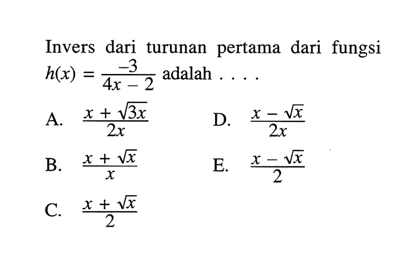 Kumpulan Contoh Soal Fungsi Invers - Matematika Kelas 11 | CoLearn
