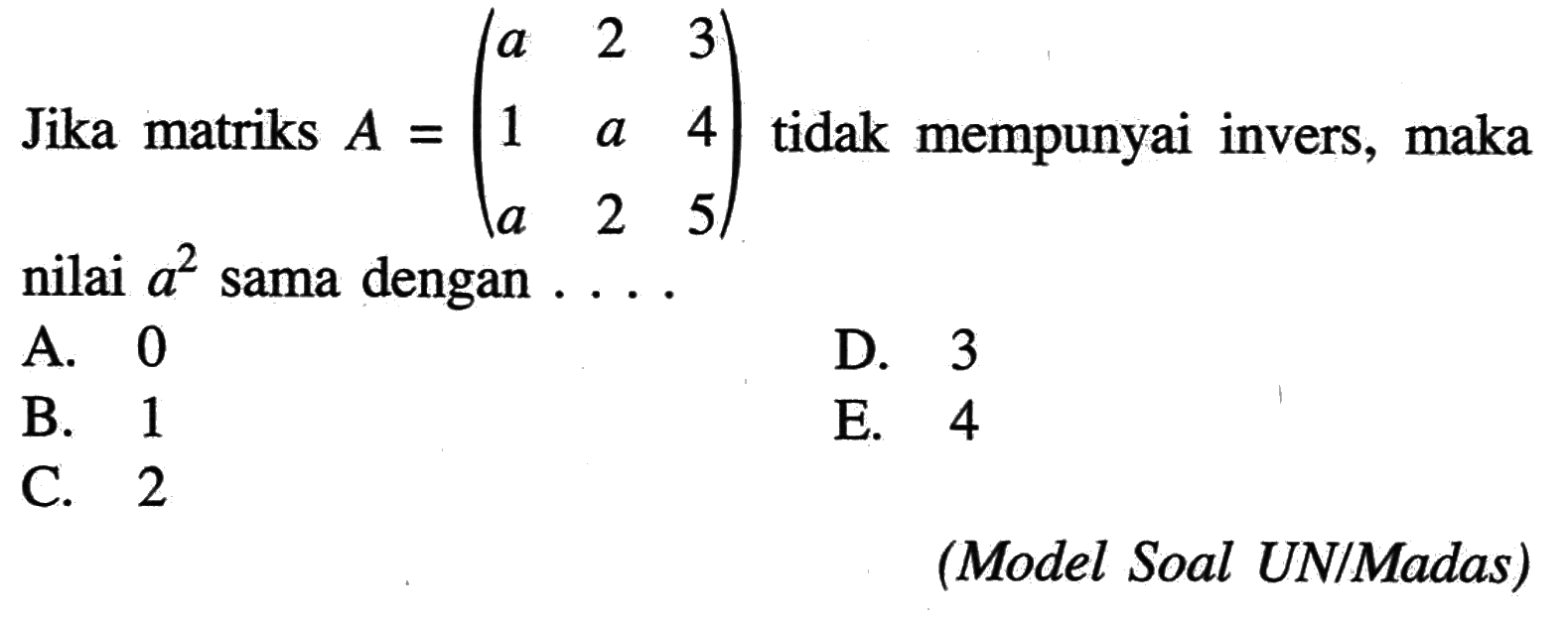 Kumpulan Contoh Soal Invers Matriks ordo 3x3 - Matematika Kelas 11 ...