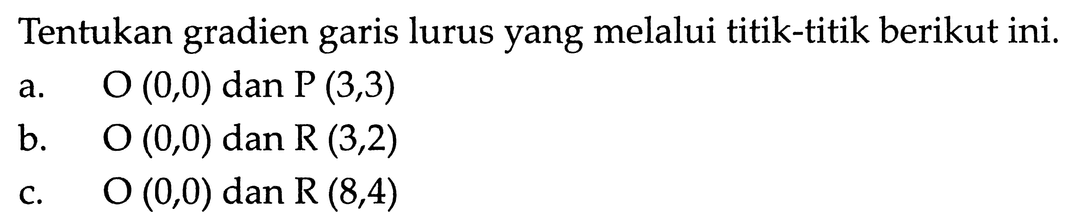 Kumpulan Contoh Soal Gradien (Kemiringan) - Matematika Kelas 8 | CoLearn