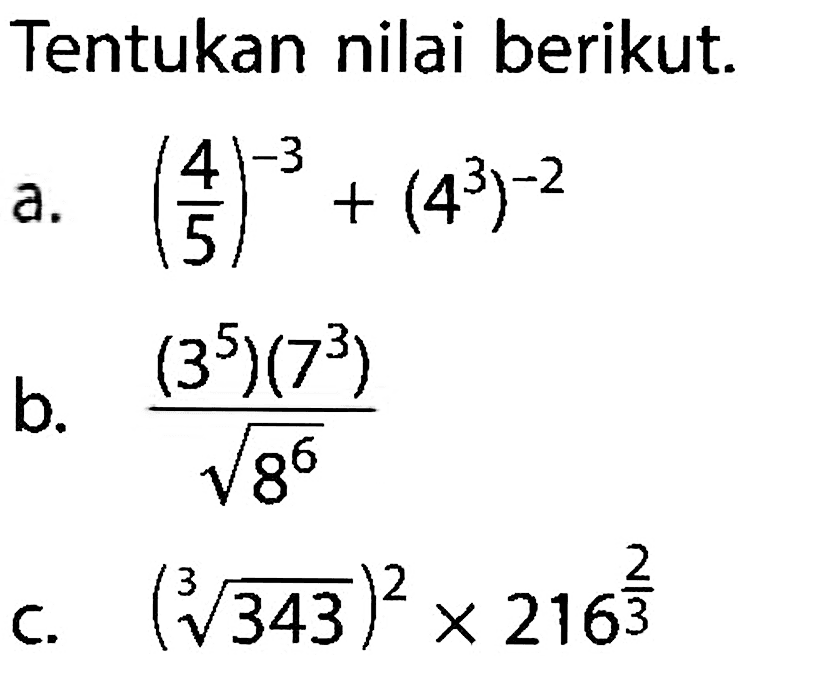 Kumpulan Contoh Soal Bilangan berpangkat pecahan, negatif dan nol ...