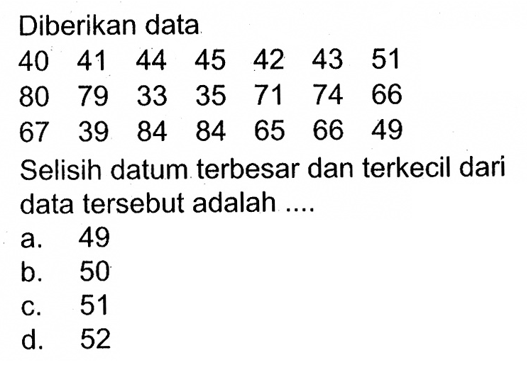 Kumpulan Contoh Soal Ukuran Penyebaran (Data Tunggal) - Matematika ...