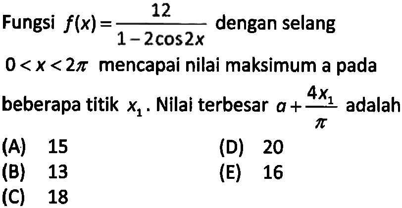 Kumpulan Contoh Soal Nilai Maksimum dan Nilai Minimum Fungsi pada Interval - Matematika Kelas 12 ...
