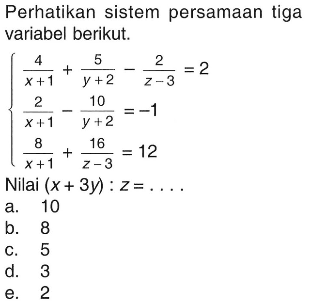 Kumpulan Contoh Soal Sistem Persamaan Linear Tiga Variabel - Matematika Kelas 10 | CoLearn ...