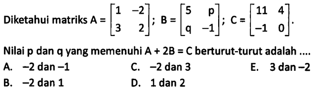Kumpulan Contoh Soal Kesamaan Dua Matriks - Matematika Kelas 11 | CoLearn