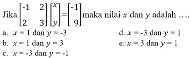 Kumpulan Contoh Soal Invers Matriks ordo 2x2 - Matematika Kelas 11 ...