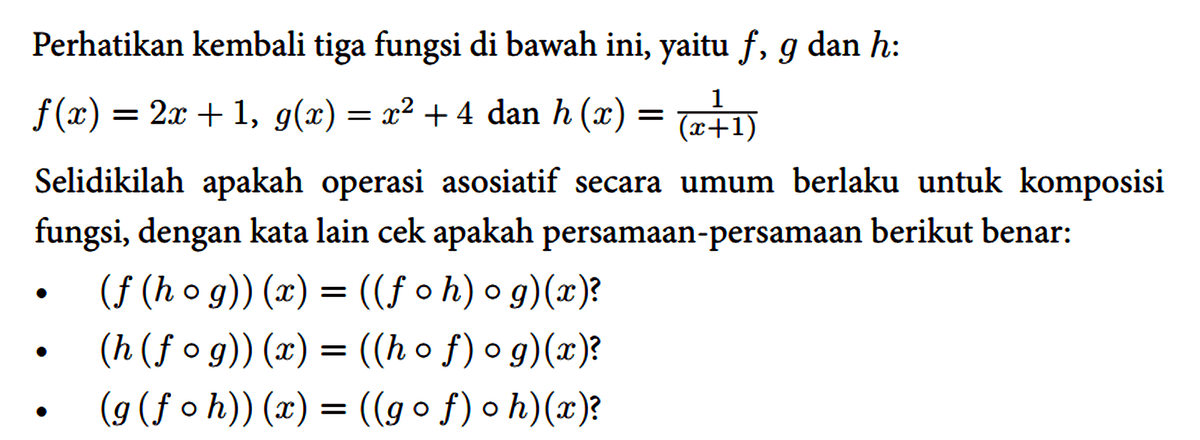 Kumpulan Contoh Soal Komposisi Fungsi dan Fungsi Invers - Matematika ...