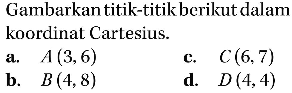Kumpulan Contoh Soal Mengenal Titik Koordinat Cartesius - Matematika ...