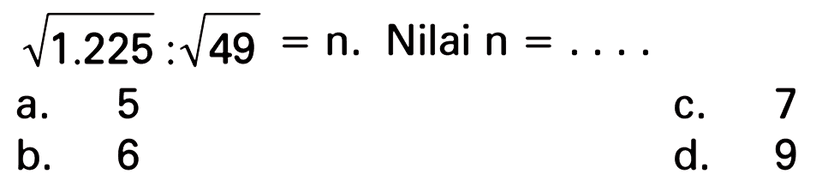 Kumpulan Contoh Soal Operasi Hitung Akar Pangkat Dua (Perkalian dan ...