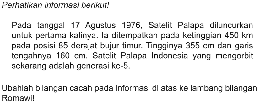 Kumpulan Contoh Soal Menuliskan Bilangan Asli ke Bilangan Romawi ...