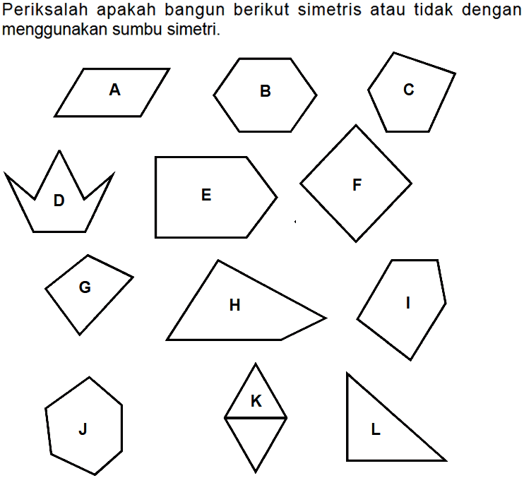 Kumpulan Contoh Soal Simetri pada bangun datar - Matematika Kelas 3 ...